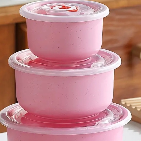 Kitchen | 3pcsset Storage Containers Fresh Bowl Set Lunch Box With ...